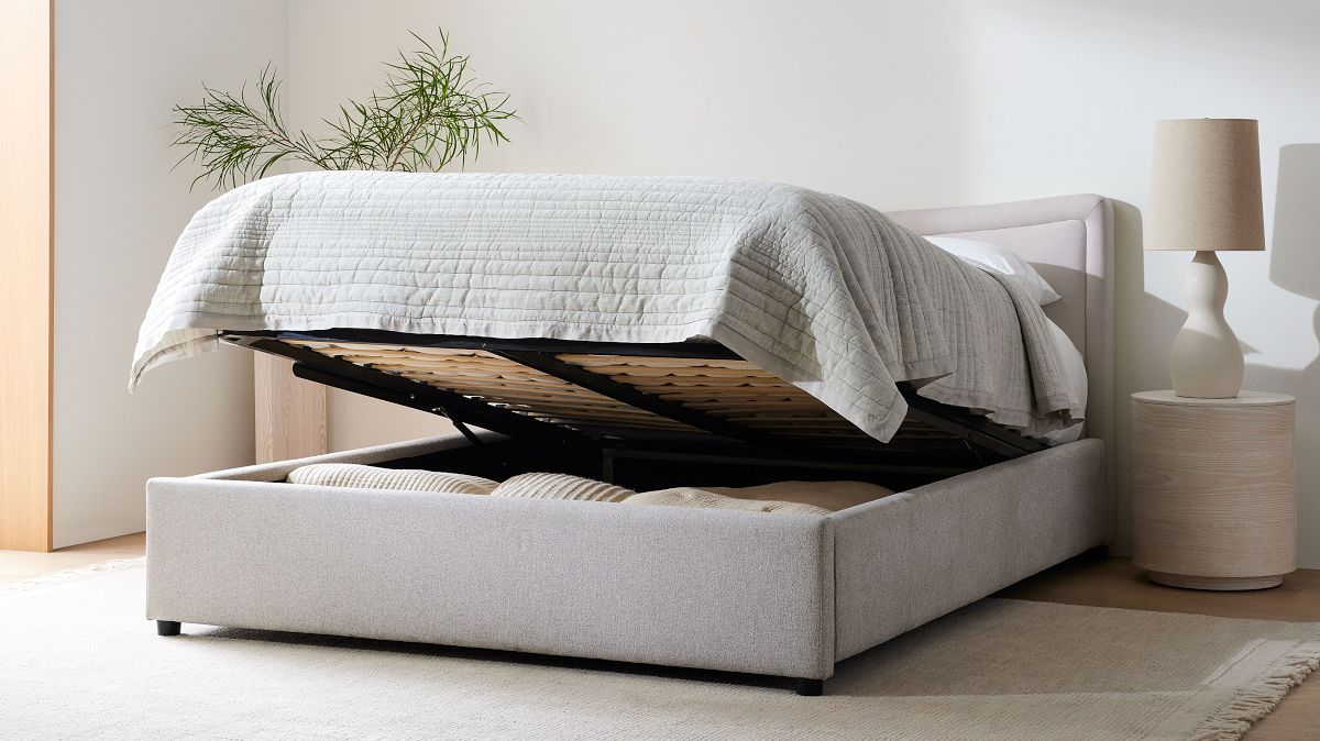 West elm storage bed store