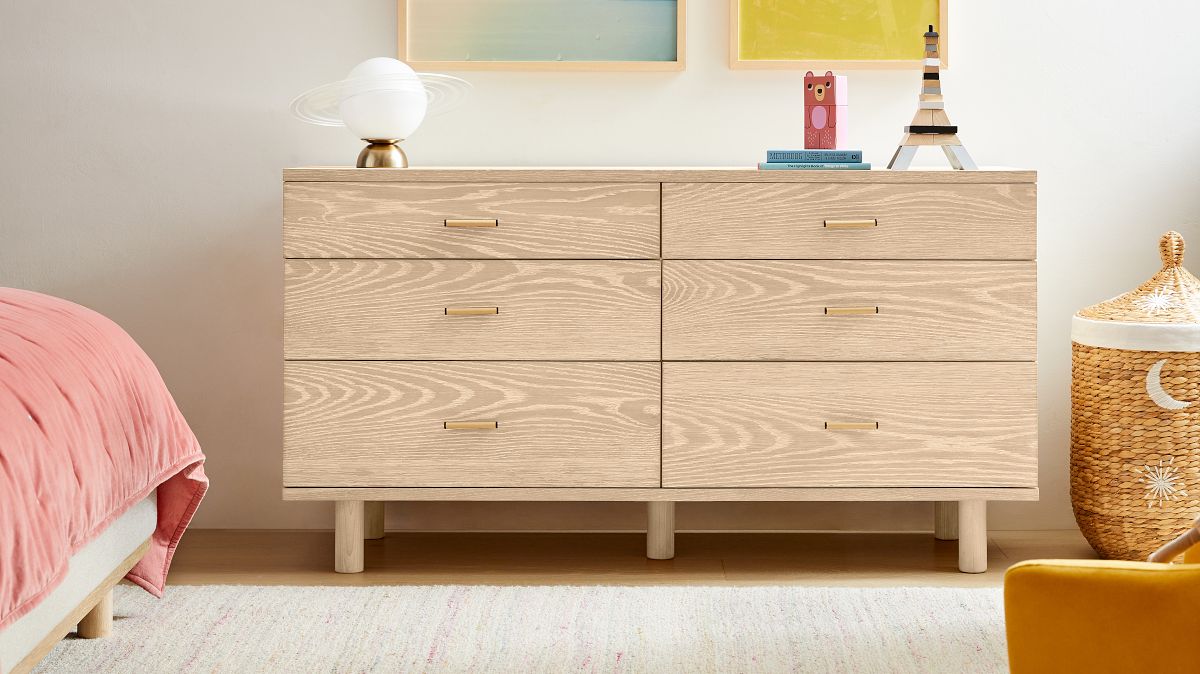 Romi Wide Dresser Cerused White On Oak West Elm