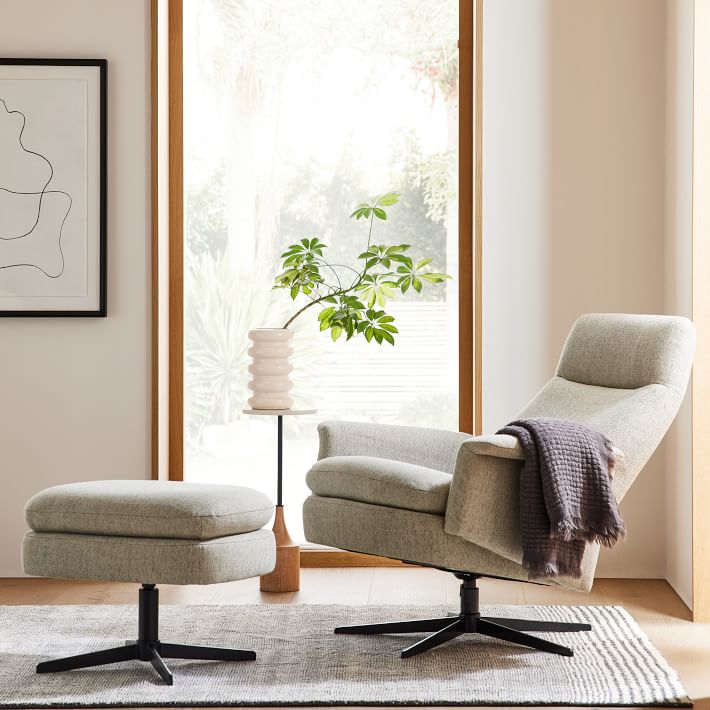 West elm chair and ottoman store