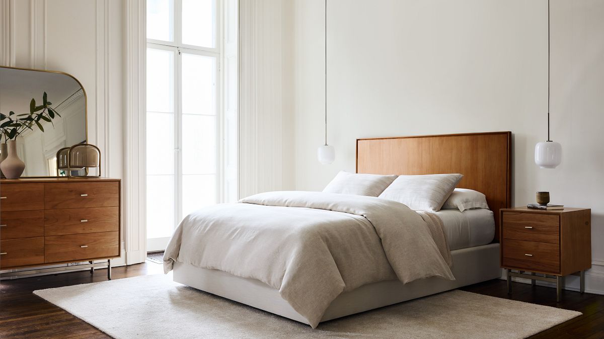 West elm wood headboard store
