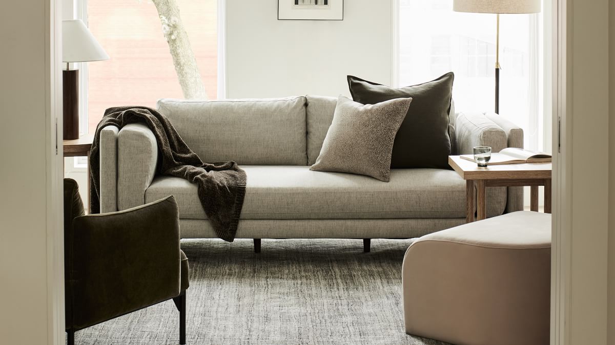 Anton Sofa Wood Legs 76 96 West Elm