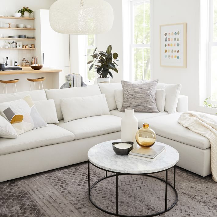 West elm white marble coffee table store