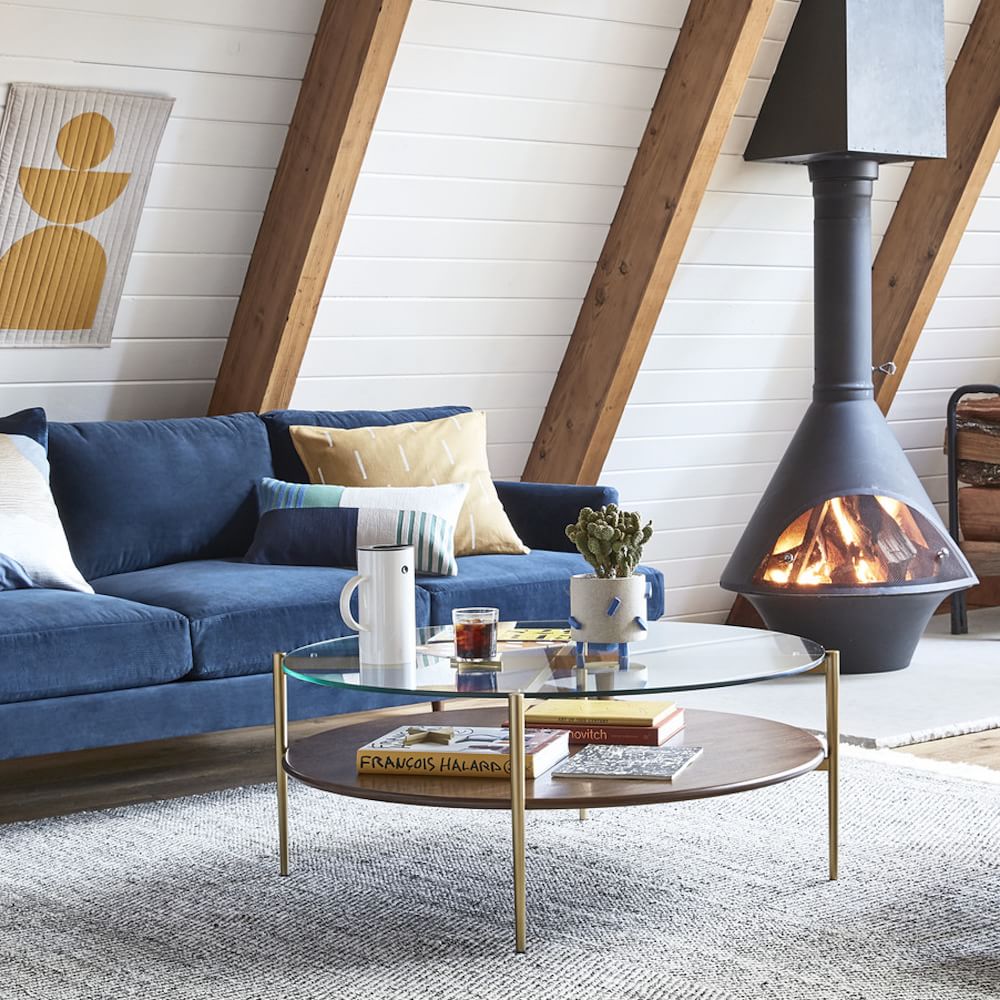 Mid-Century Art Display Round Coffee Table | West Elm