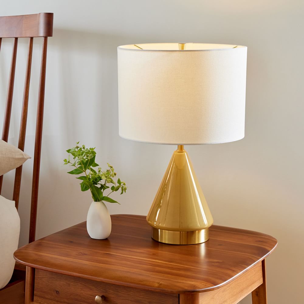 Metalized Glass USB Table Lamp – Small | West Elm