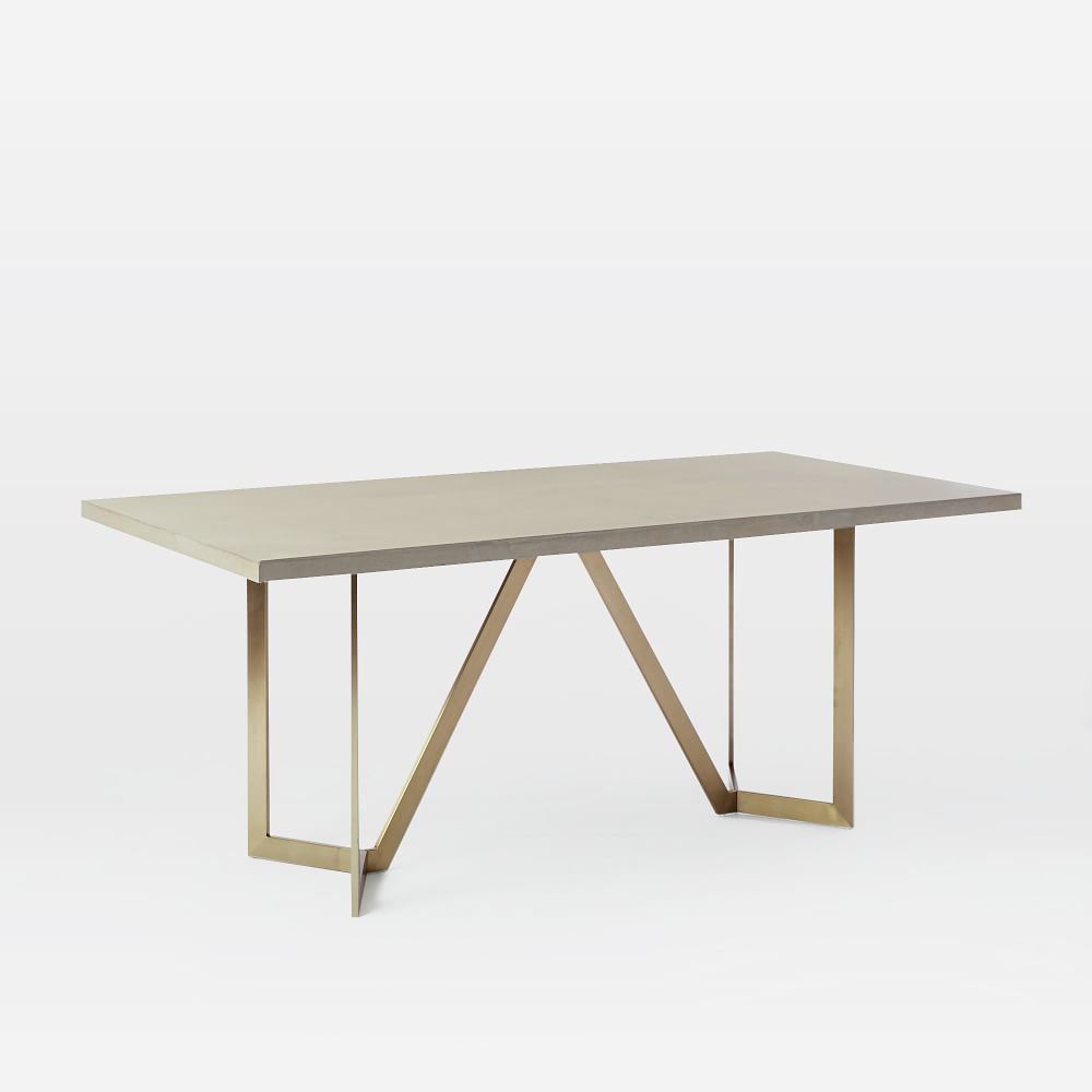 Tower Dining Table - Concrete | West Elm