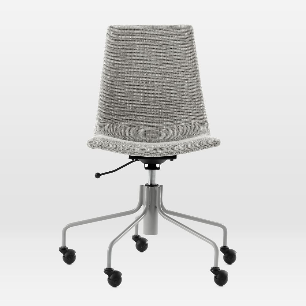 Modern Slope Upholstered Swivel Office Chair | West Elm