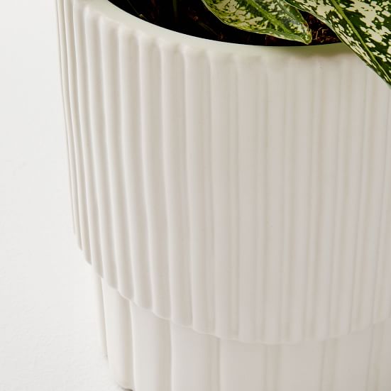 Fluted Indoor/Outdoor Planters | West Elm