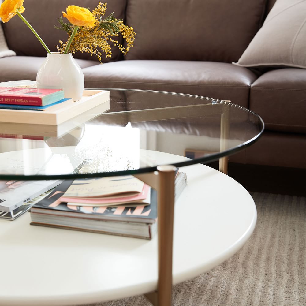 Mid-Century Art Display Round Coffee Table | West Elm