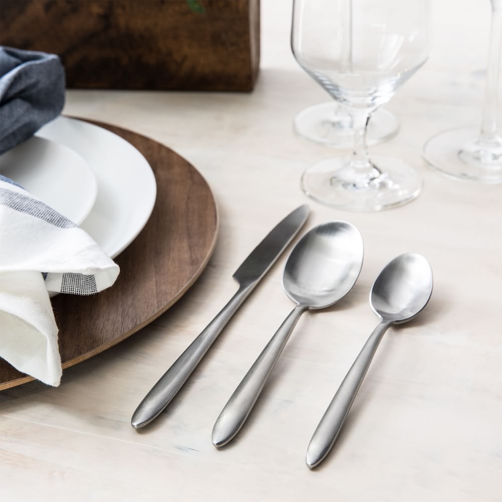 Brushed Stainless Steel Flatware Sets | West Elm