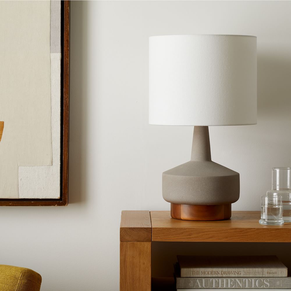 Wood & Ceramic Table Lamp - Medium | West Elm