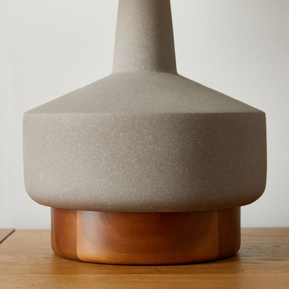 Wood & Ceramic Table Lamp - Medium | West Elm