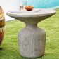 Tambor Concrete Outdoor Drum Side Table | West Elm