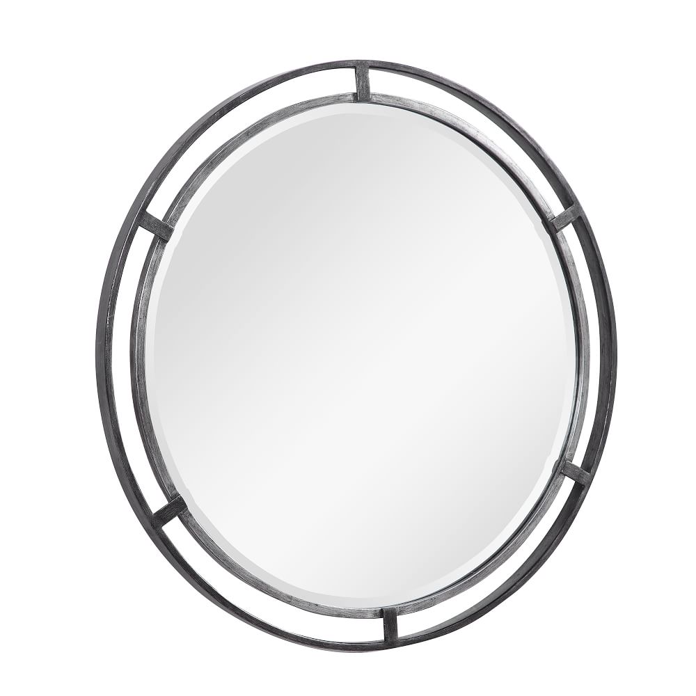 Round Floating Frame Mirror - 30" | West Elm