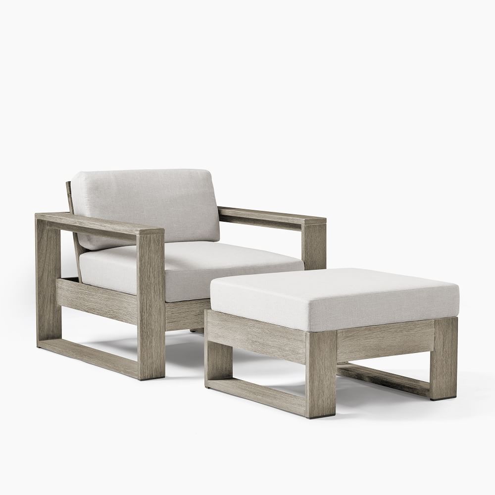 Portside Outdoor Lounge Chair & Ottoman Set | West Elm