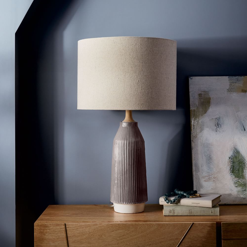Roar & Rabbit™ Ripple Ceramic Table Lamp (17") | West Elm