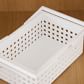 Stackable Plastic Baskets (Set of 2) - White | West Elm