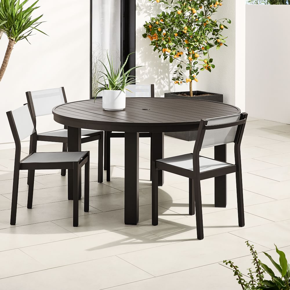 Portside Aluminum Outdoor Round Dining Table (58.5") | West Elm