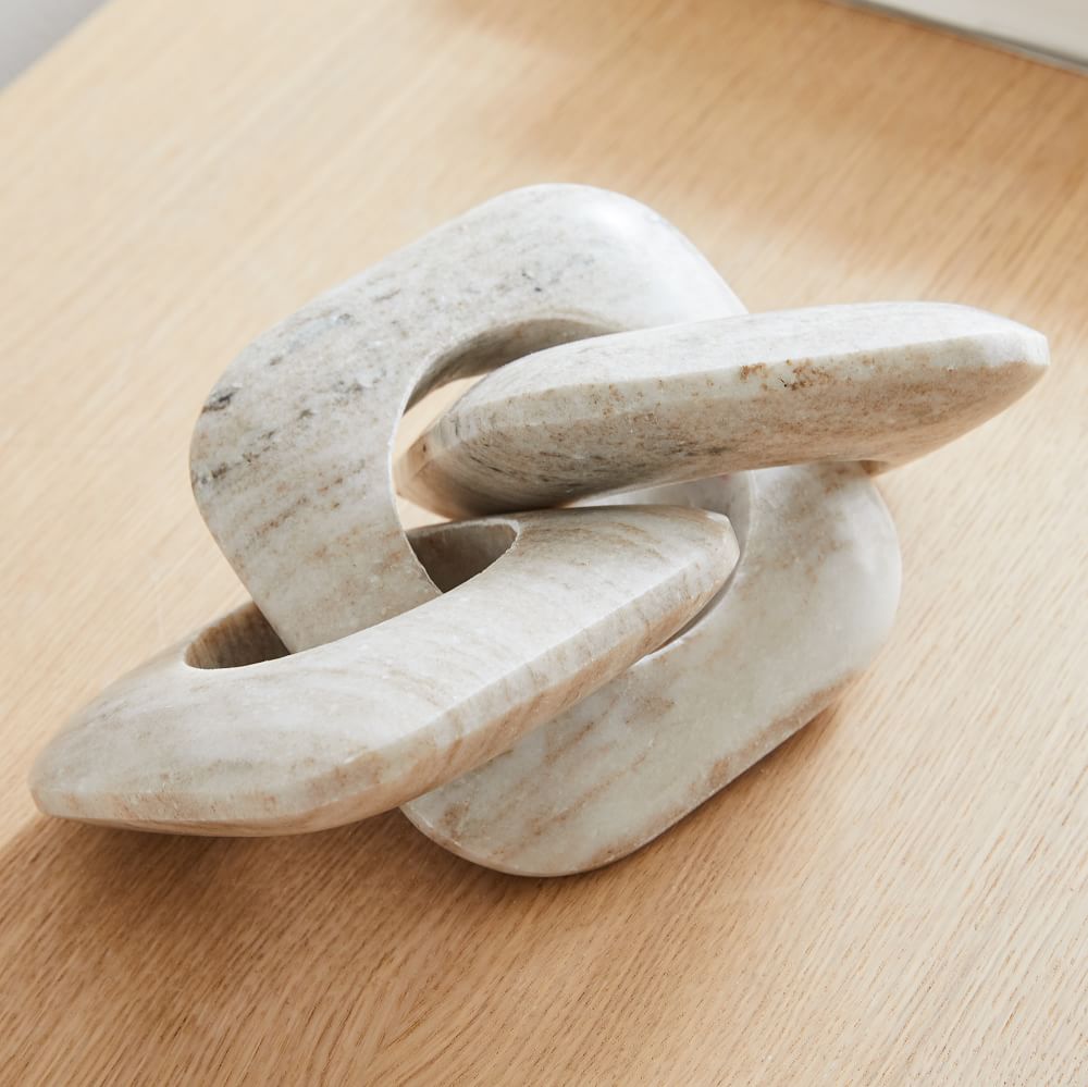 Bellport Link Marble Stone Objects | West Elm
