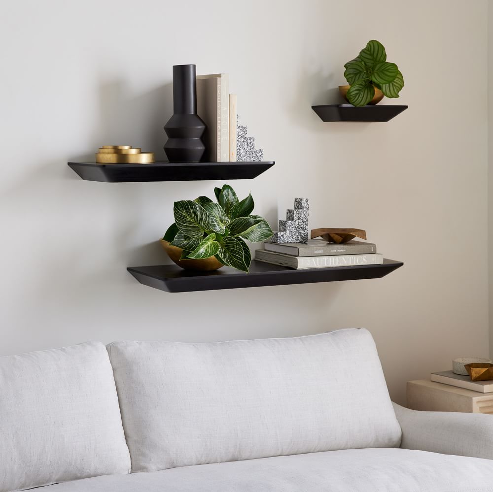 Slim Floating Wall Shelves Collection | West Elm