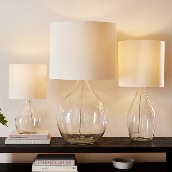 Recycled Glass Table Lamp (21"–31") | West Elm