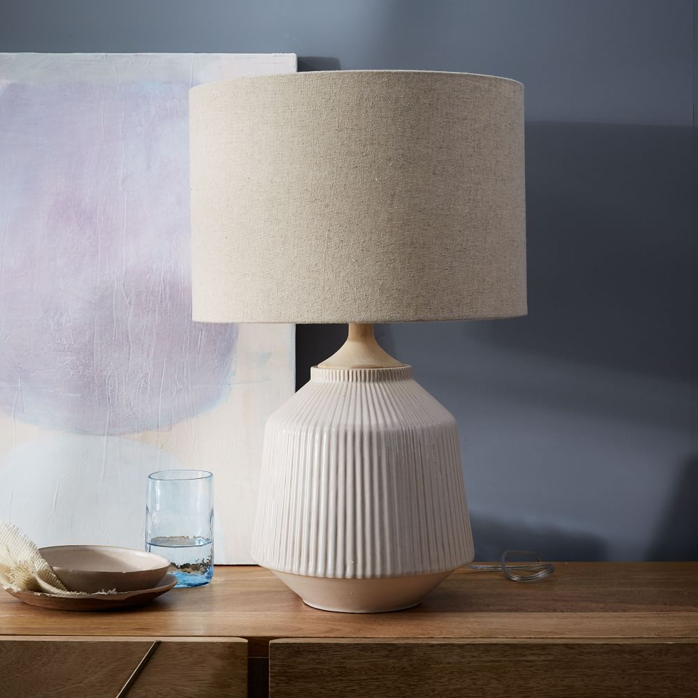 Roar & Rabbit™ Ripple Ceramic Table Lamp (17") | West Elm