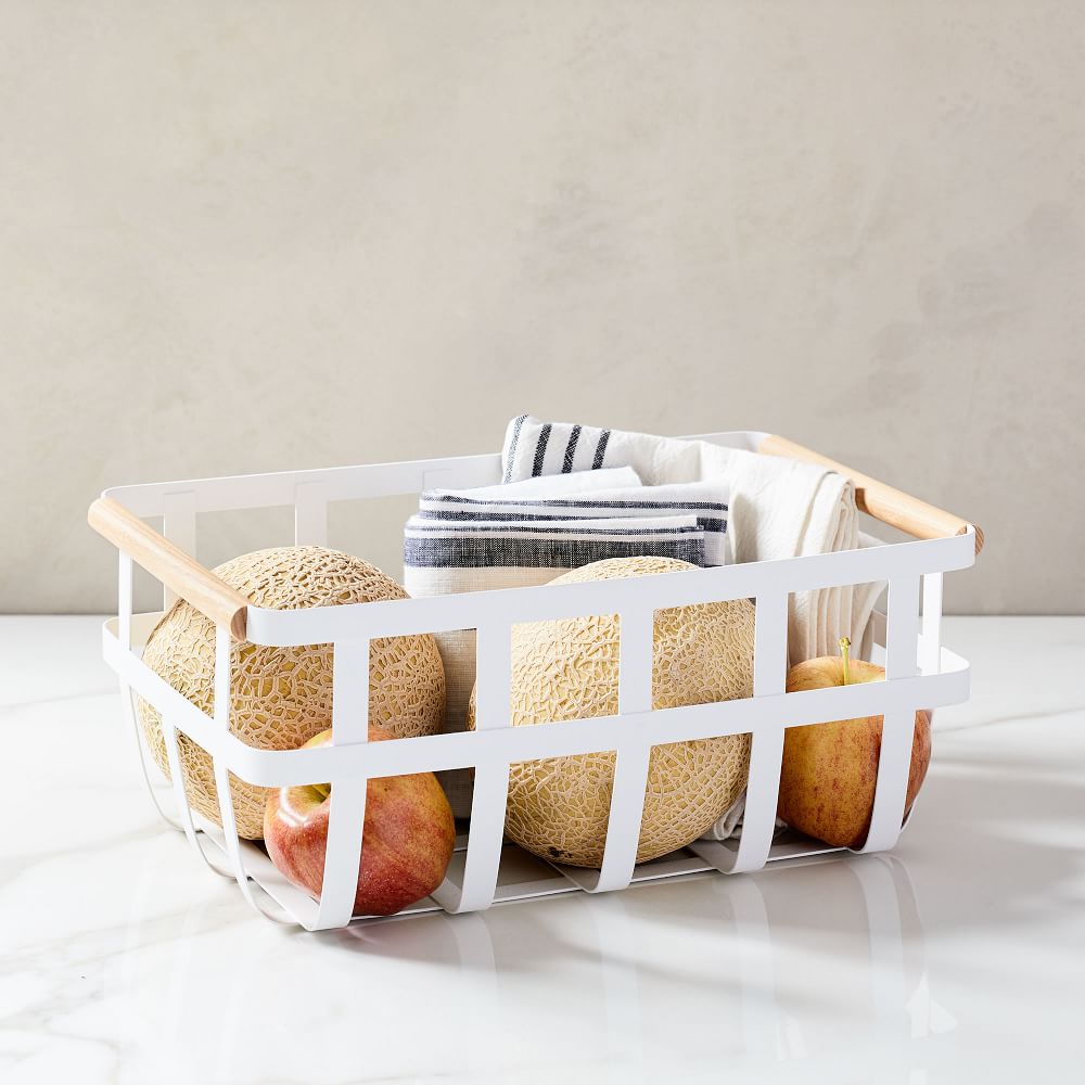 Yamazaki Dual Handle Storage Basket | West Elm