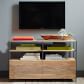 Industrial Modular Media Set With Bookshelves, Entertainment Center ...
