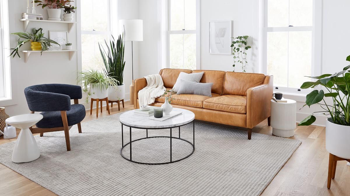 Hamilton Leather Sofa (70"–91") | West Elm