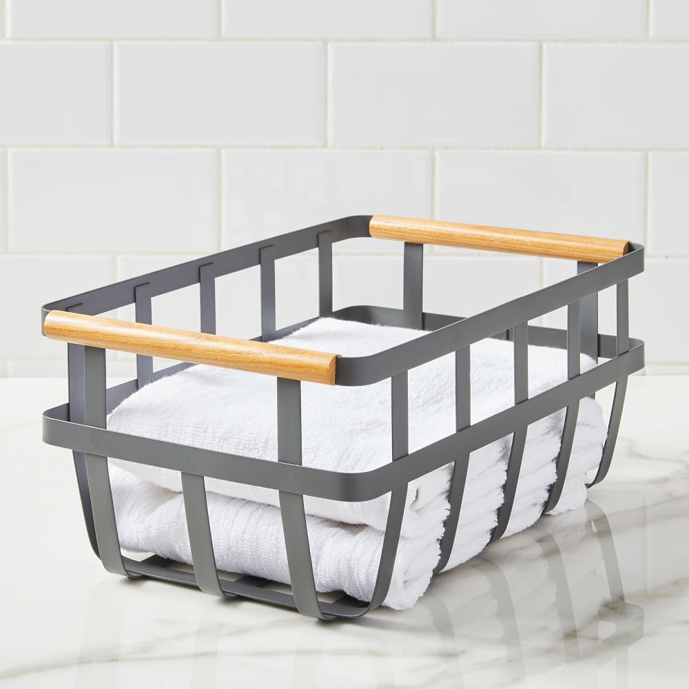 Yamazaki Dual Handle Storage Basket | West Elm