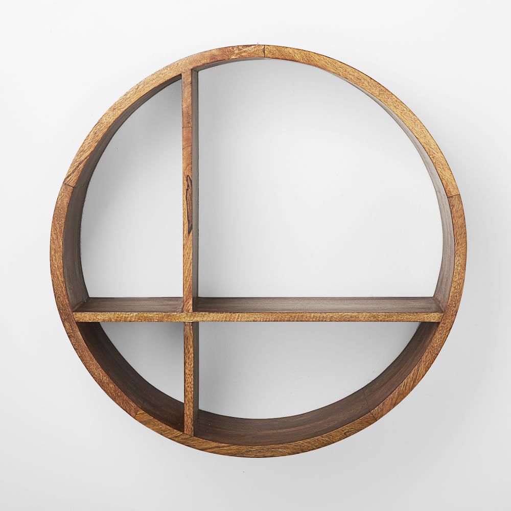 Round Shaped Wood Wall Shelves (26") | West Elm