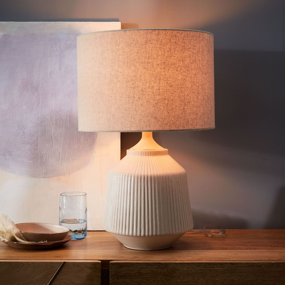 Roar + Rabbit™ Ripple Ceramic Table Lamps | West Elm