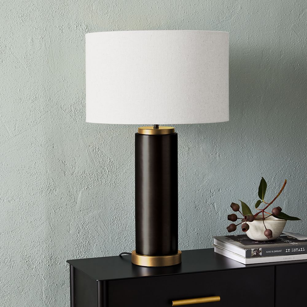 Pillar Metal USB Table Lamp (24.5") | West Elm