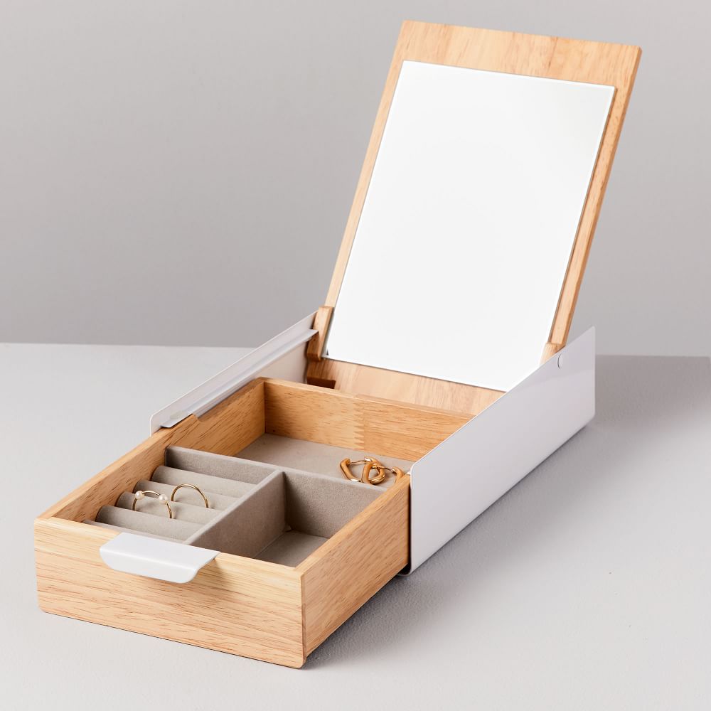 Ease Storage Box + Mirror, Jewelry Organization | West Elm