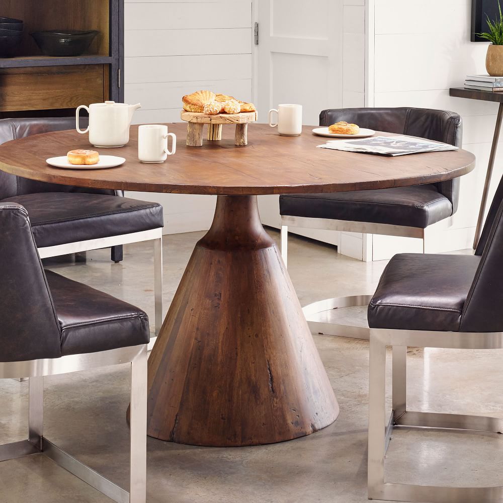 Reclaimed Wood Pedestal Dining Table | West Elm