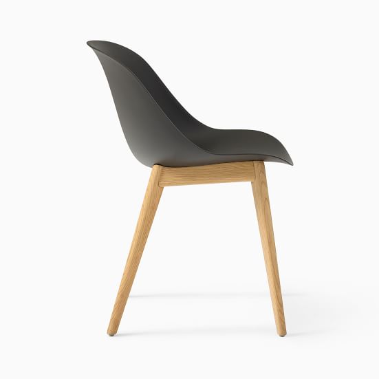 Classon Recycled Plastic Shell Chair (Set of 2) - Wood Legs | West Elm