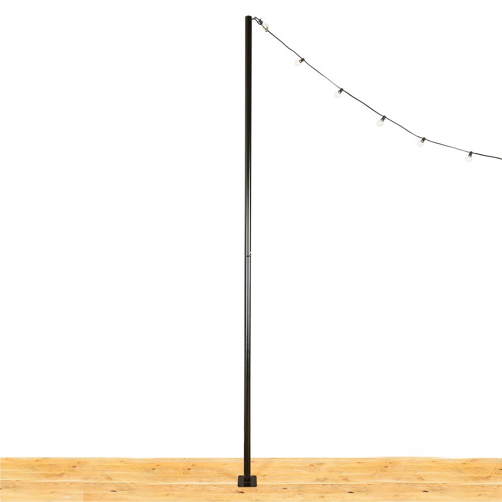 String Light Pole Stands w/ Mounting Plate | West Elm
