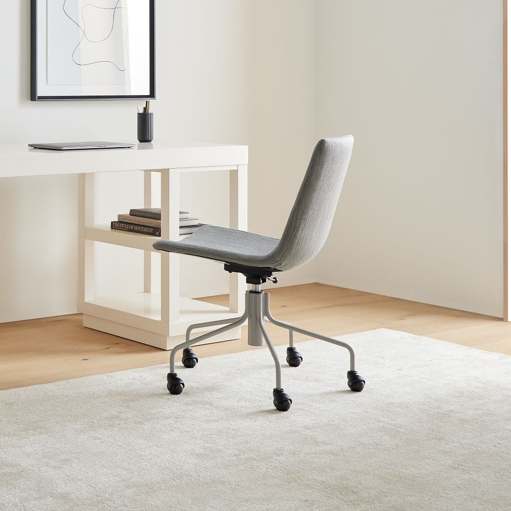 Modern Slope Upholstered Swivel Office Chair | West Elm