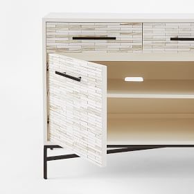 Wood Tiled Buffet Table | West Elm
