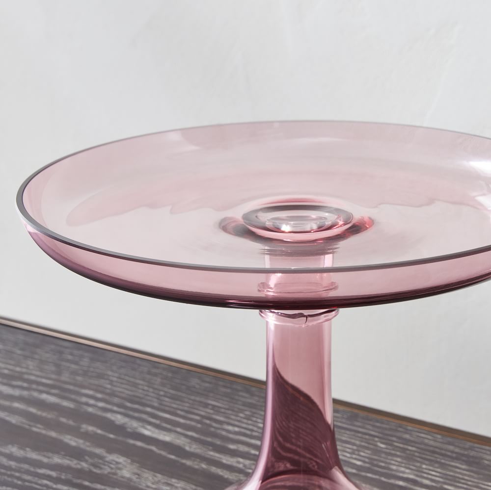 Estelle Colored Glass Cake Stand | West Elm