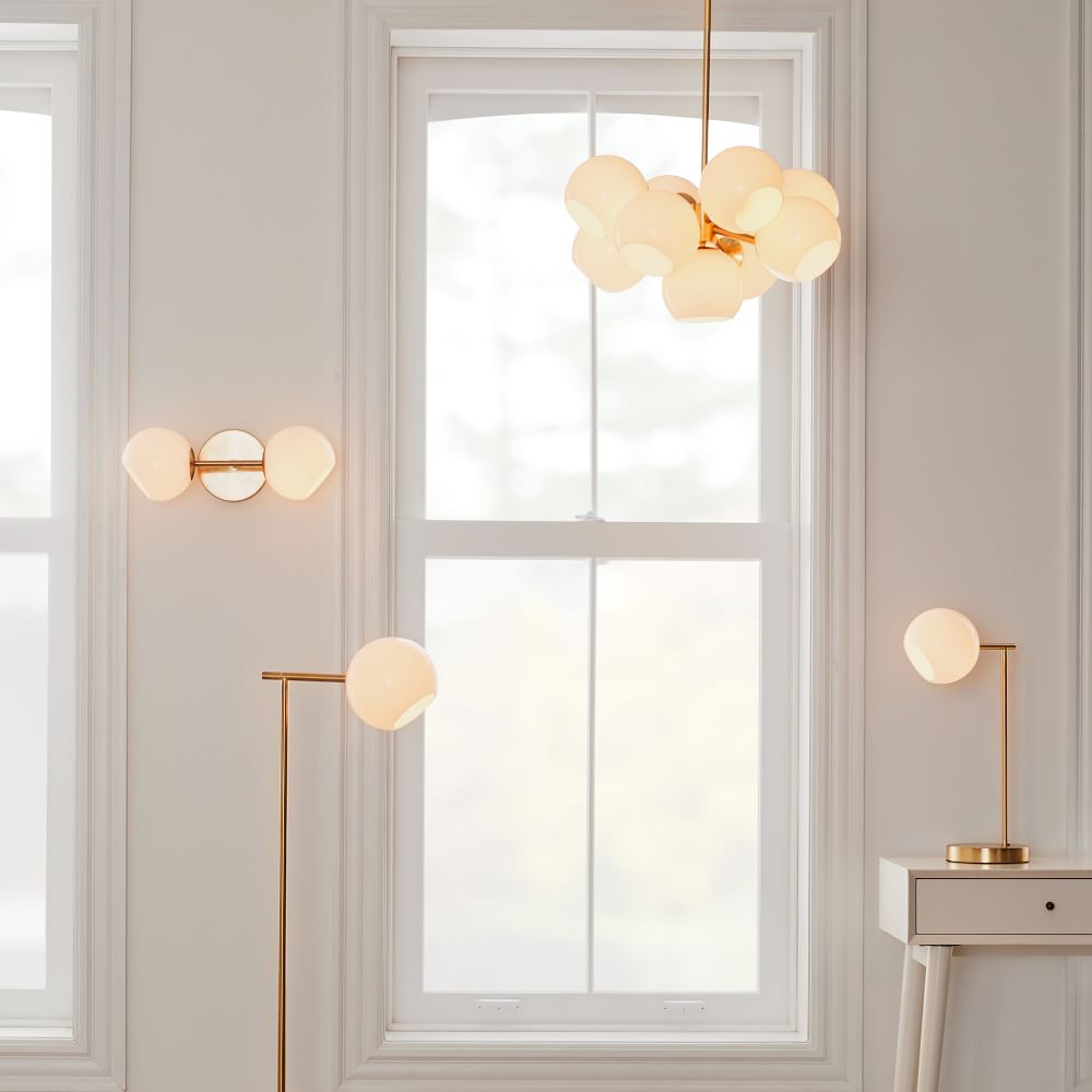 Staggered Glass Wall Sconce - Double | West Elm