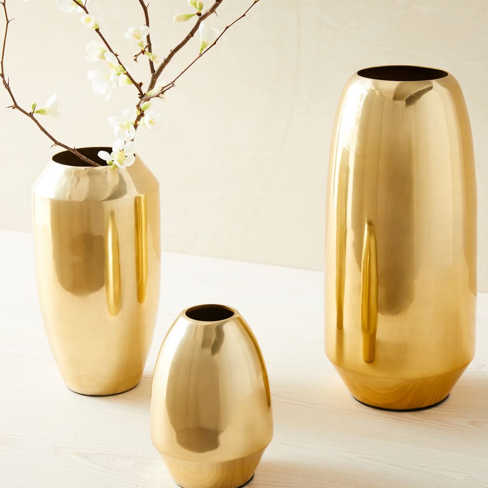 Foundations Glass and Metal Vases | West Elm