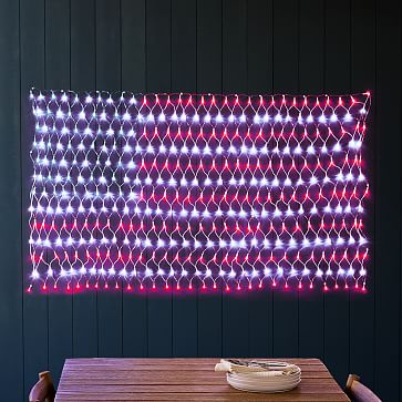 American Flag String Lights Wall Art | West Elm