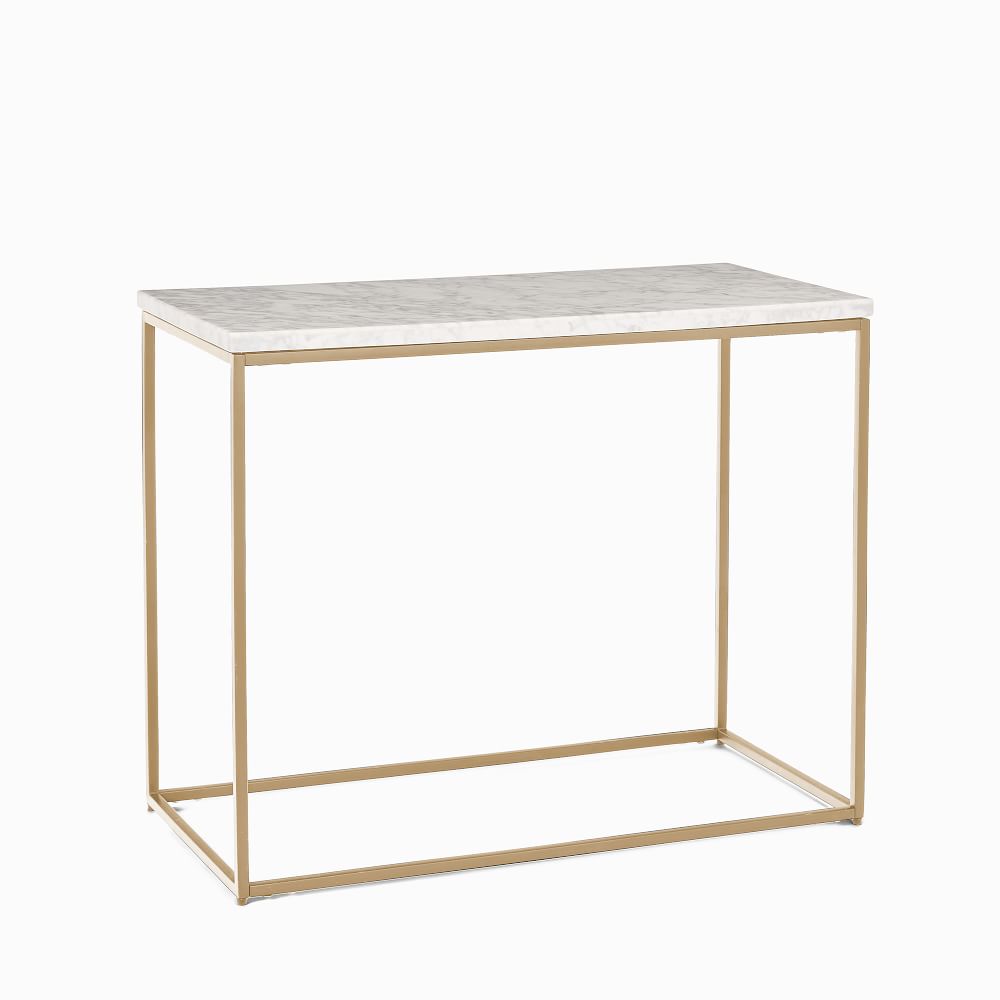 Streamline Side Table (28") - Marble | West Elm