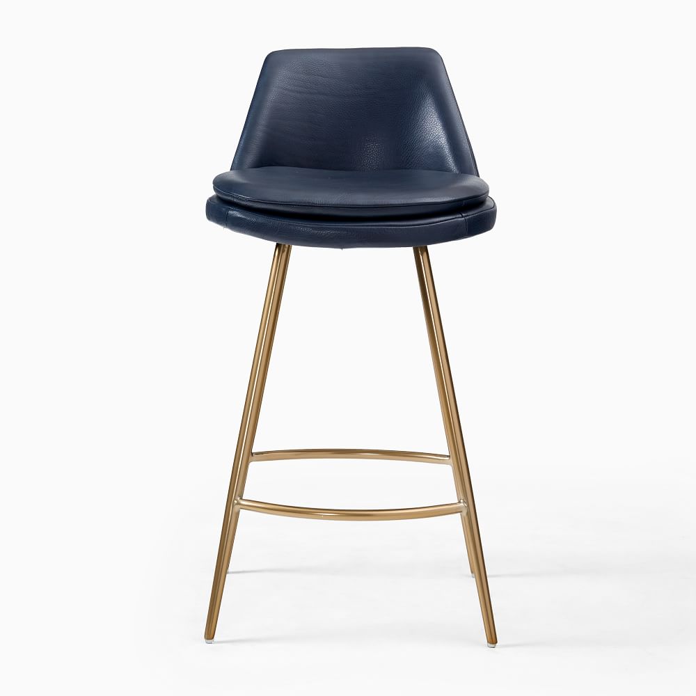 Finley Leather Counter Stool | West Elm