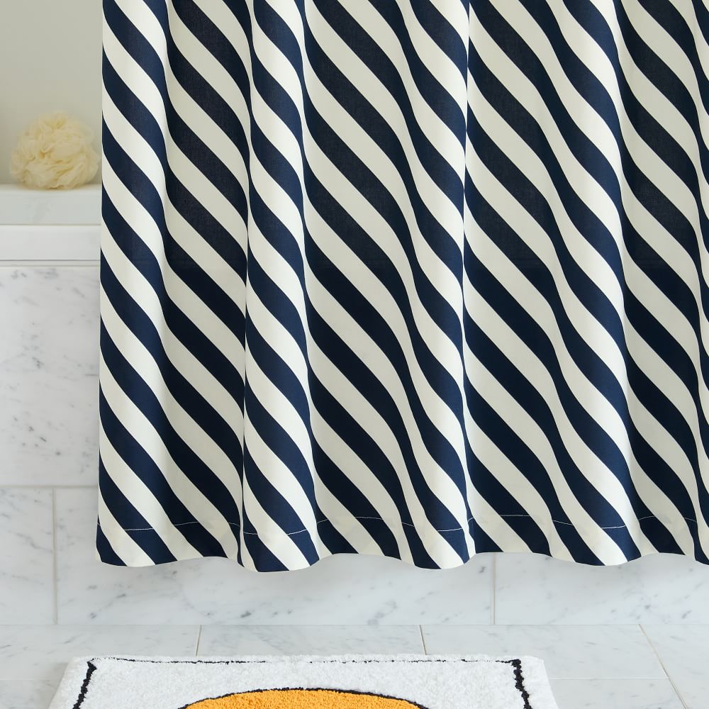 KULE Bias Stripe Shower Curtain | West Elm