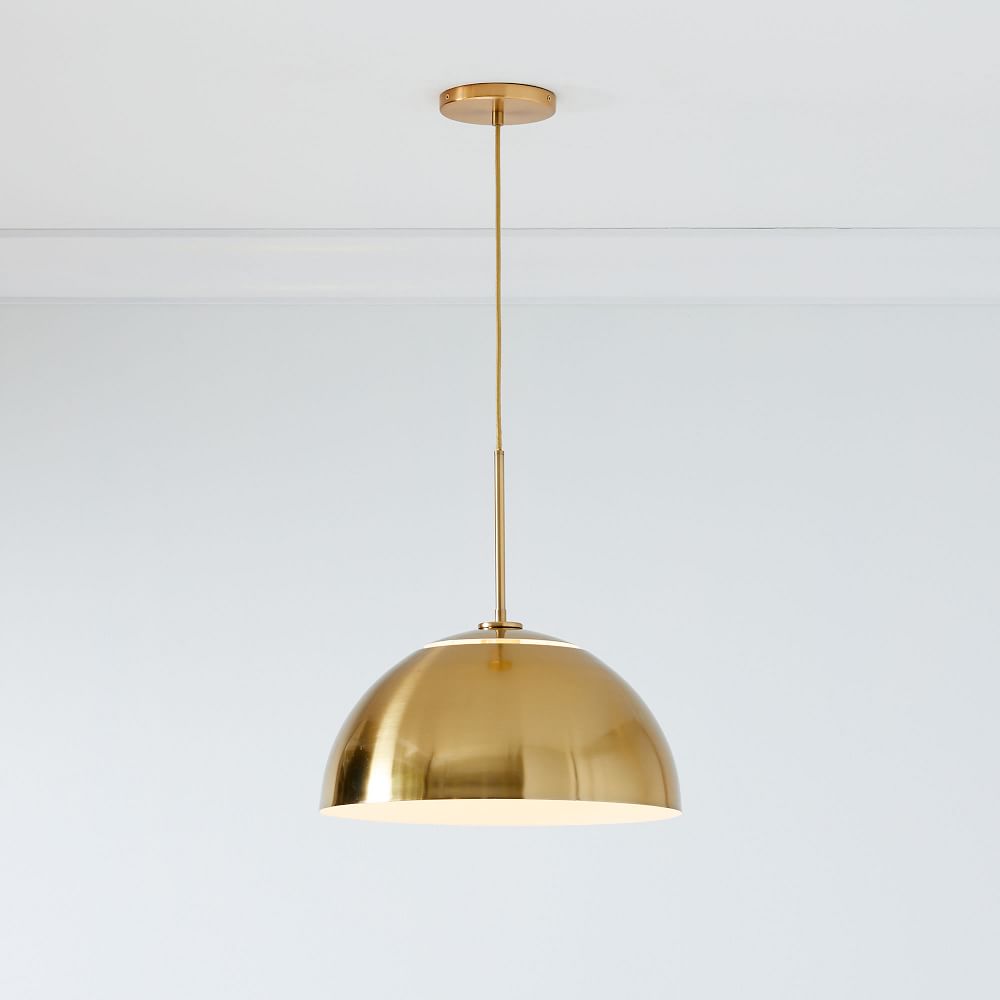 Sculptural Metal Hardwired Pendant (11.5"–18") | West Elm