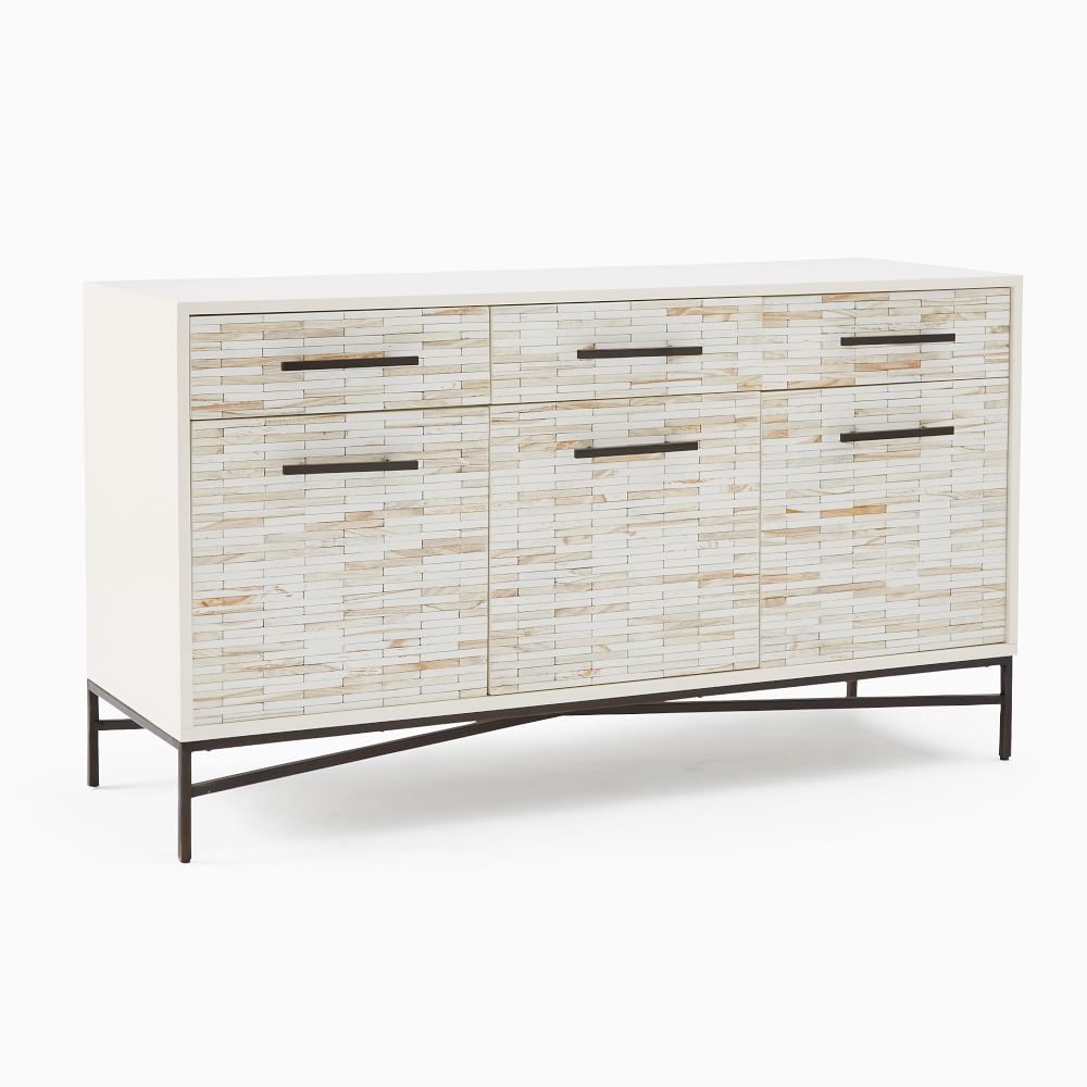 Wood Tiled Buffet Table | West Elm