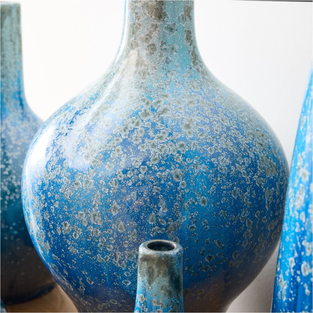 Reactive Glaze Ocean Ceramic Vases | West Elm
