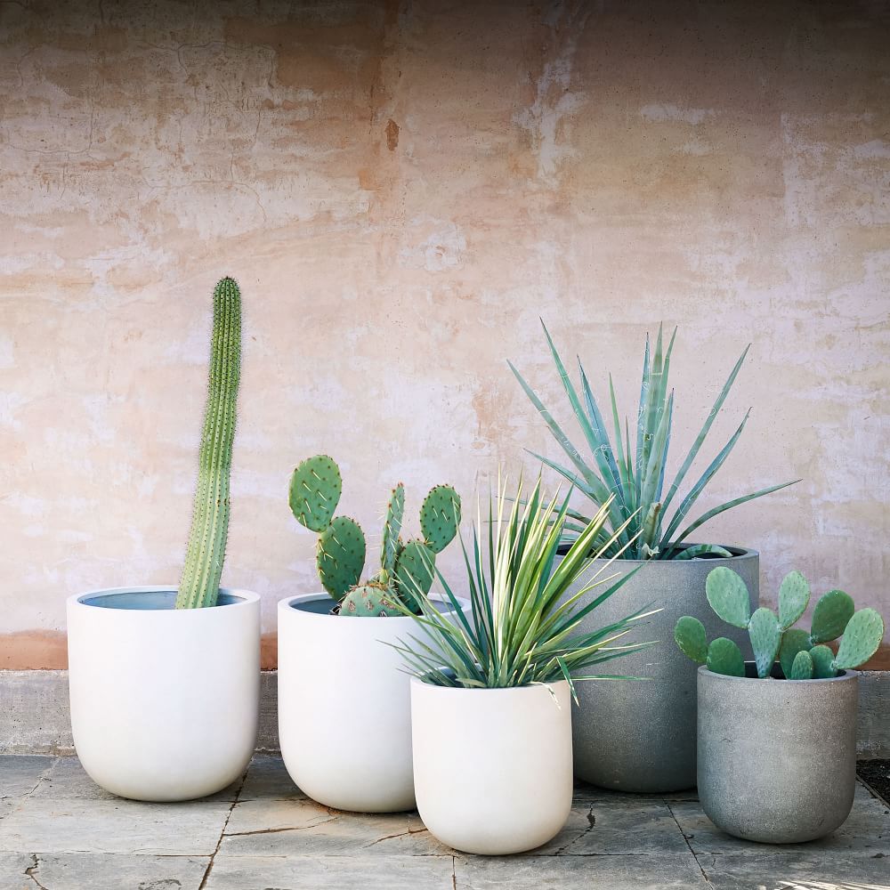 Radius Ficonstone Indoor/Outdoor Planters | West Elm