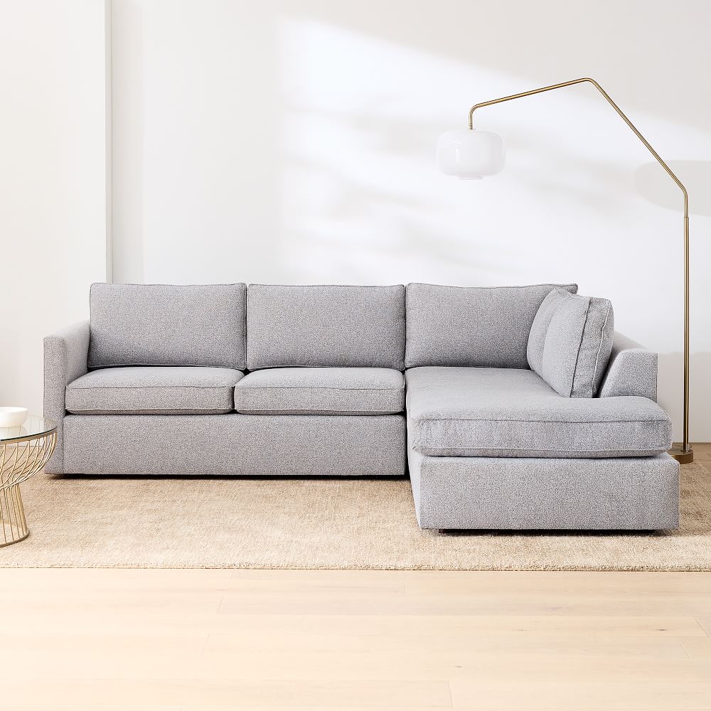 Harris 2-Piece Bumper Chaise Sectional (100"–114") | West Elm
